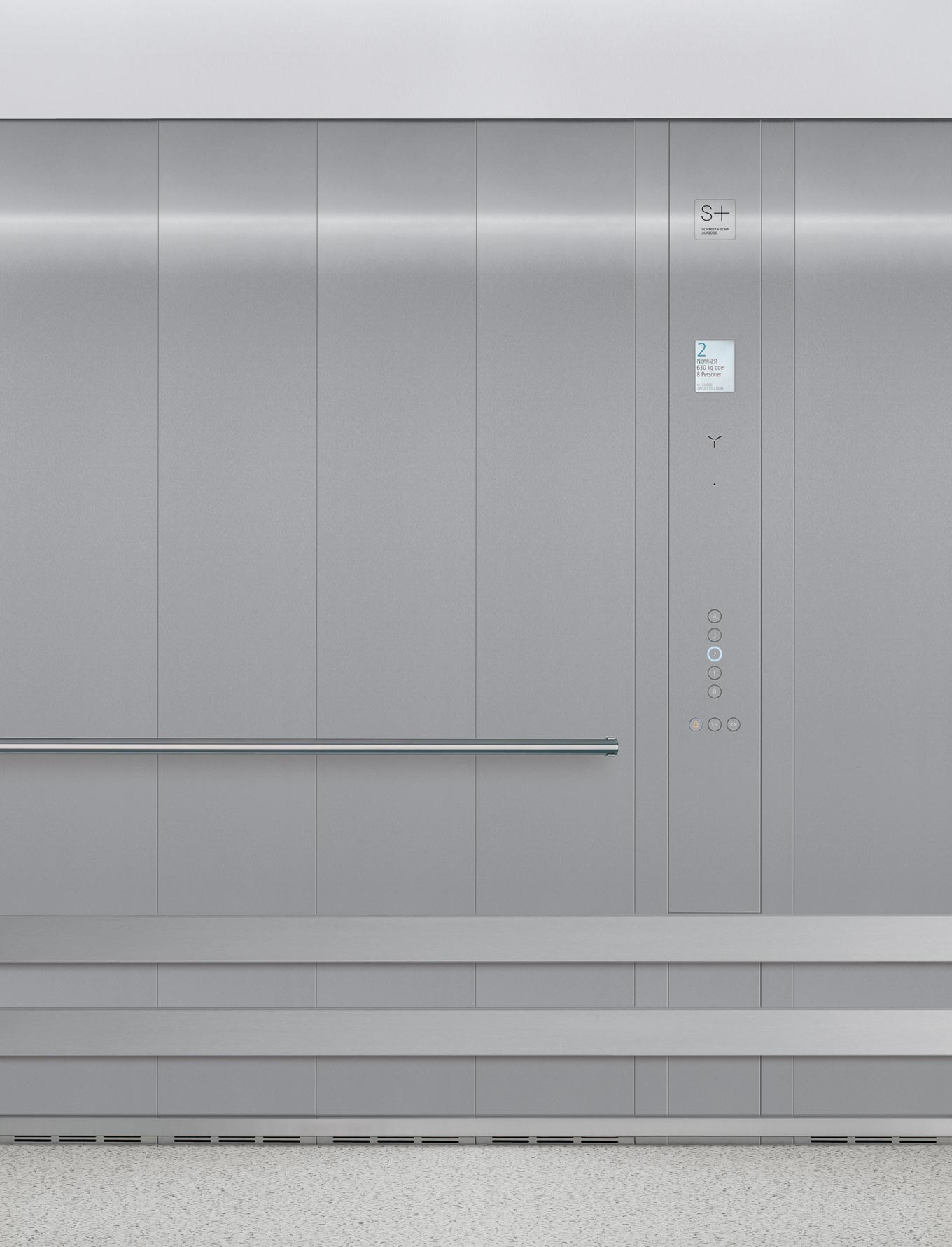 Control and display panels for the elevator.