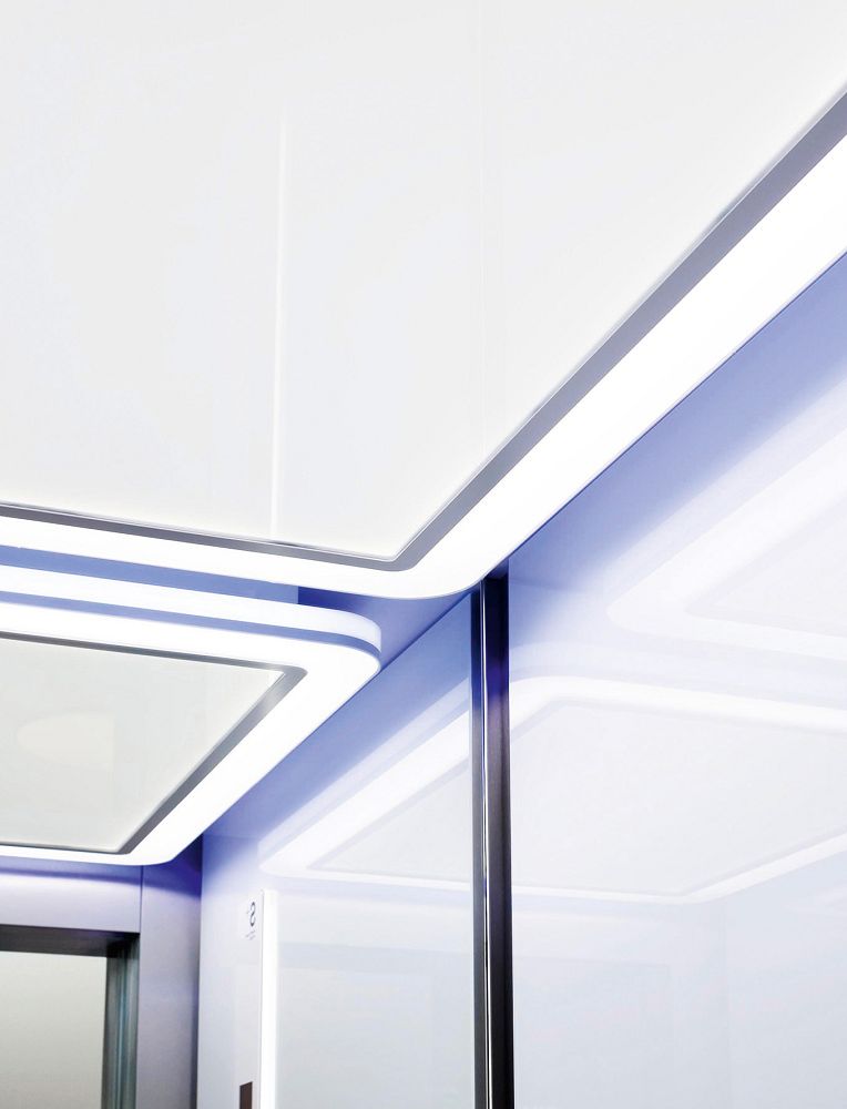LD illuminated ceilings - The elevator light concept.